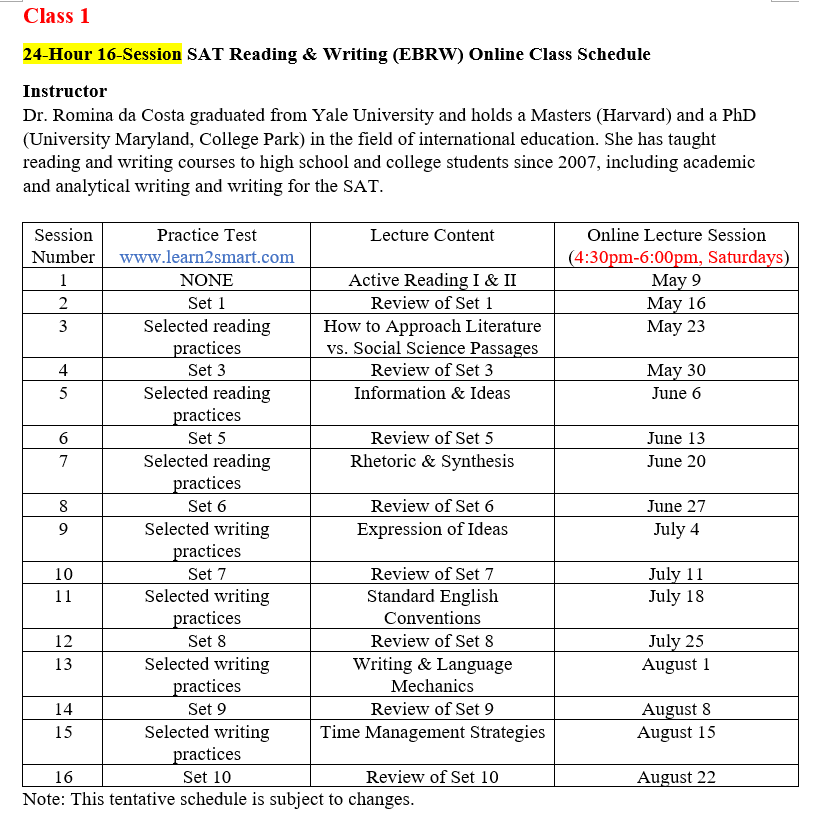Schedule - Learn2Smart