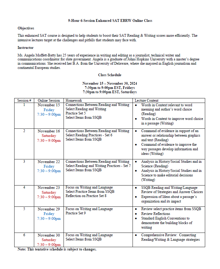 Schedule - Learn2Smart